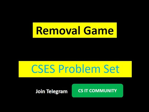 Removal Game Dynamic Programming Cses Problem Set Youtube
