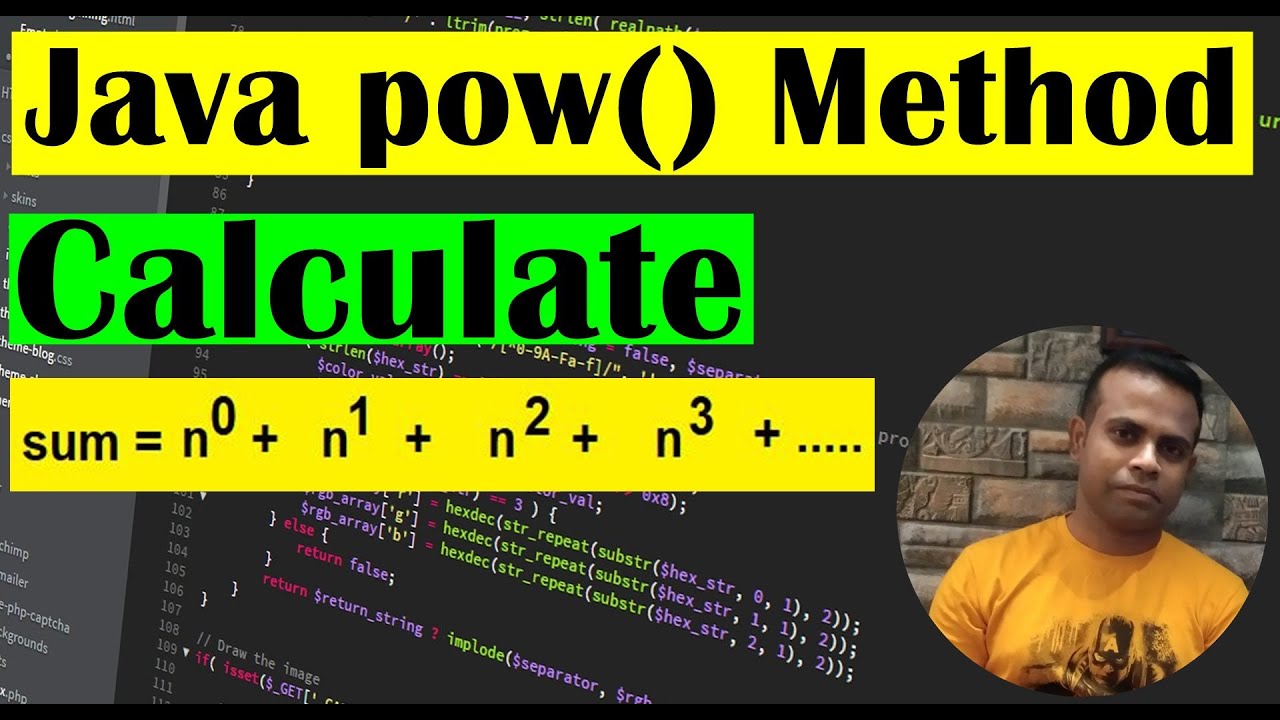 Java Power Function Example Class 59 Youtube