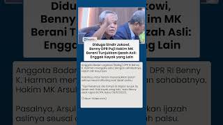 Di Rapat Dpr Benny K Harman Puji Hakim Mk Yang Berani Tunjukkan Ijazah ...