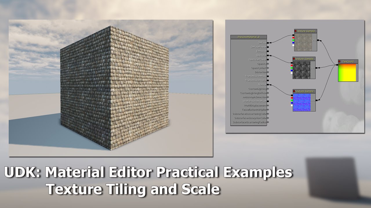 Udk Material Practical Examples Texture Scale Repeat Uv Coordinates