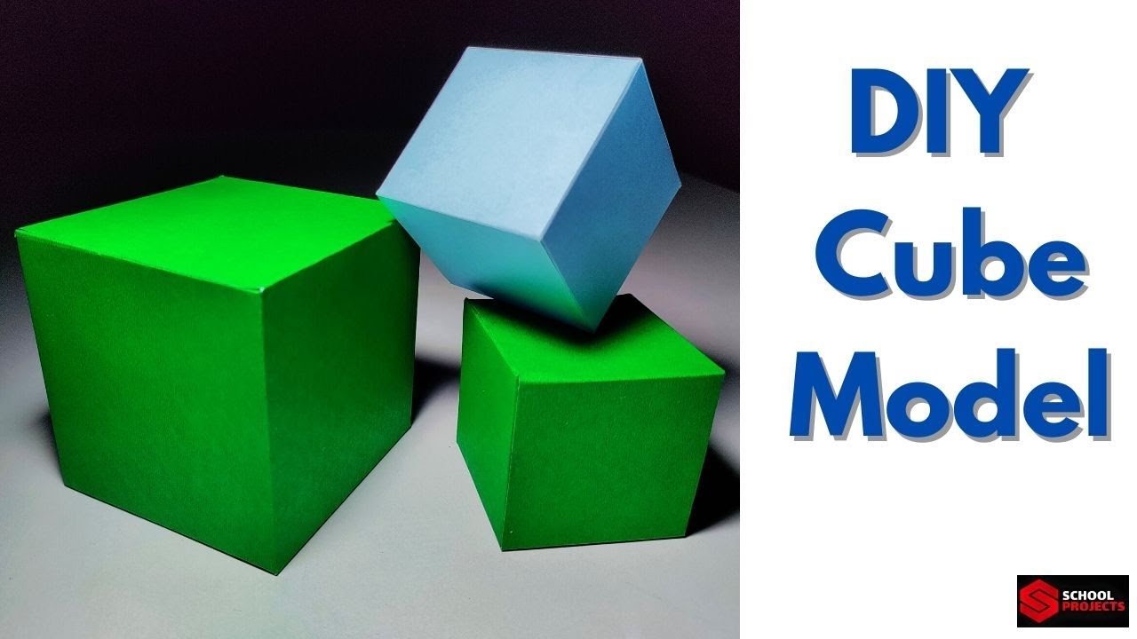 How To Make A Cube How To Make 3d Cube Model For School Project 3d