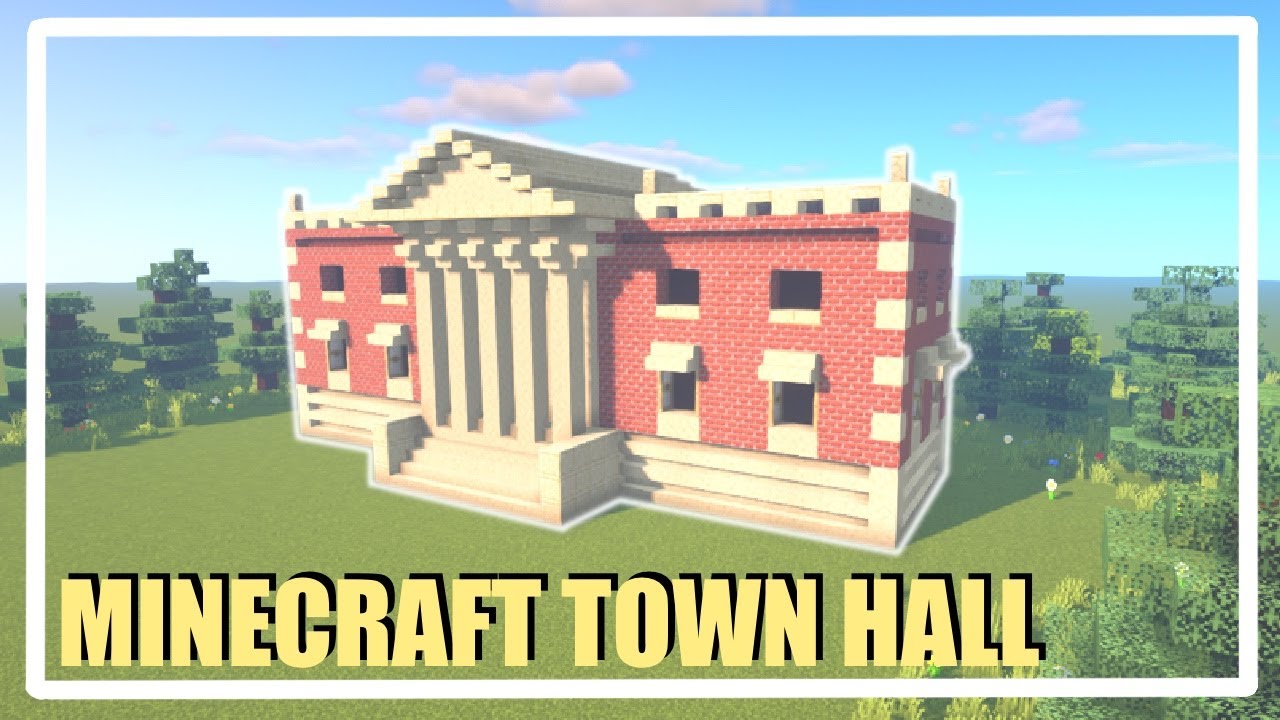 How To Build A Town Hall In Minecraft Tutorial Youtube