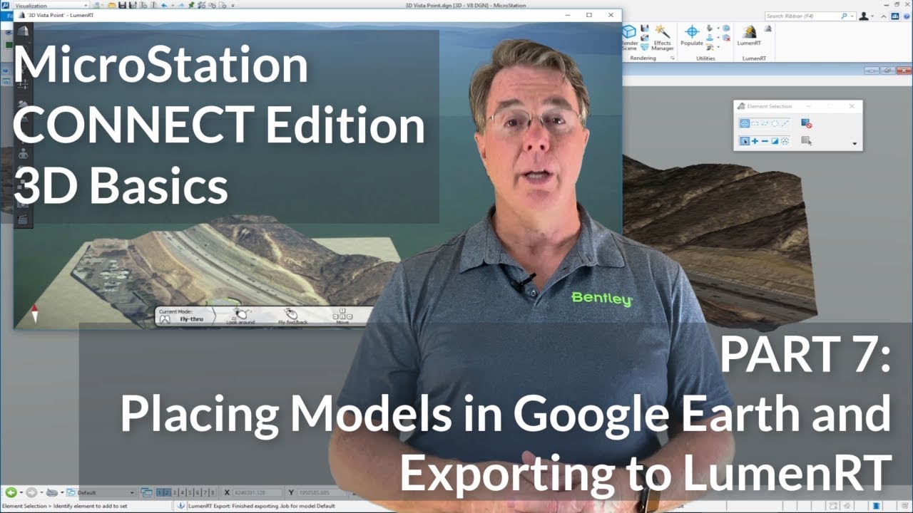 Microstation Connect Edition 3d Basics 07 Export Models To Google