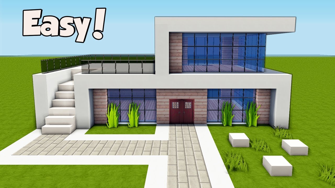49 Simple Modern House Designs Minecraft
