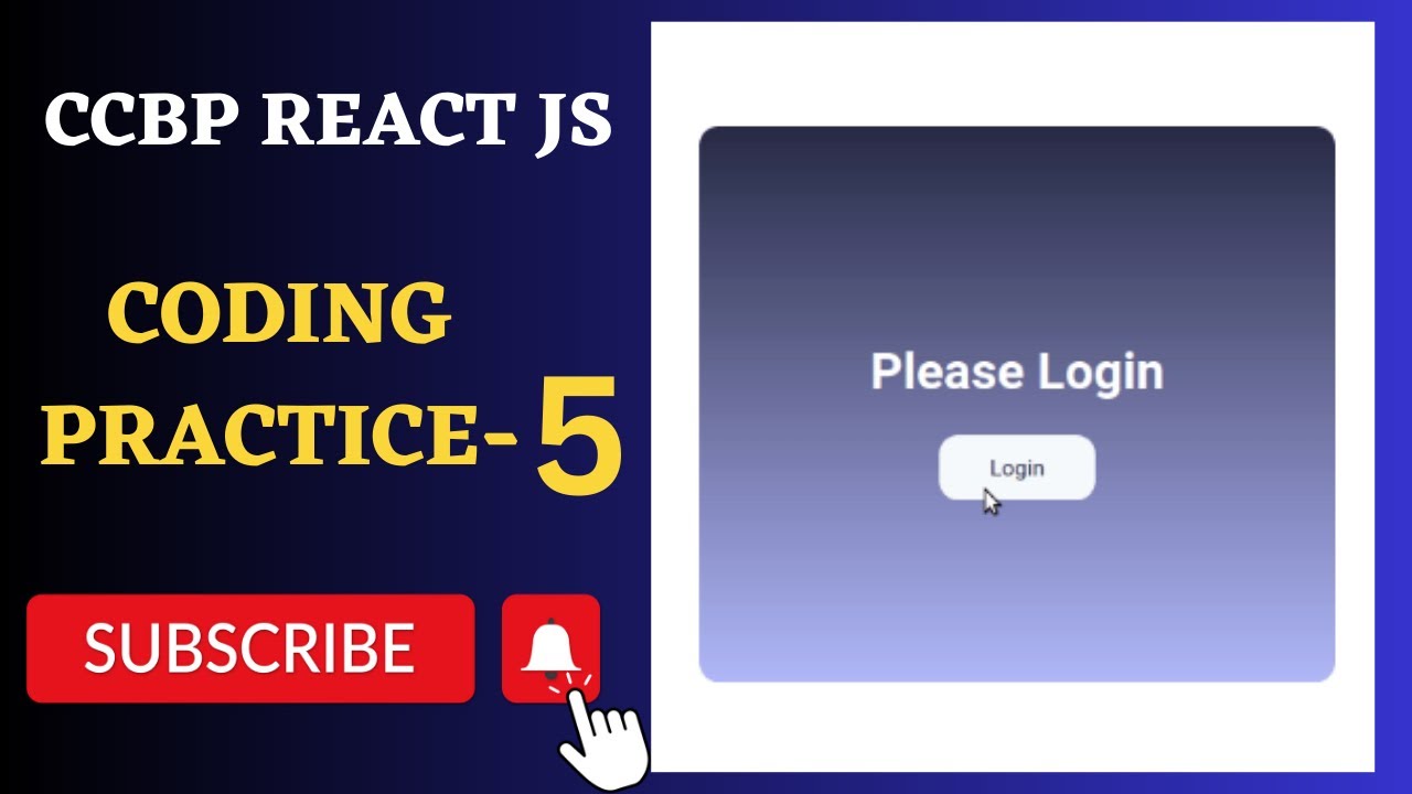 Login App Coding Practice 5 React Js Nxtwave Ccbp 4 0 Youtube