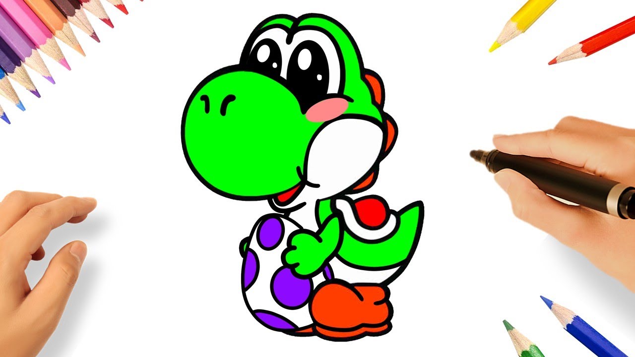 Comment Dessiner Yoshi Kawaii Super Mario Bros Youtube
