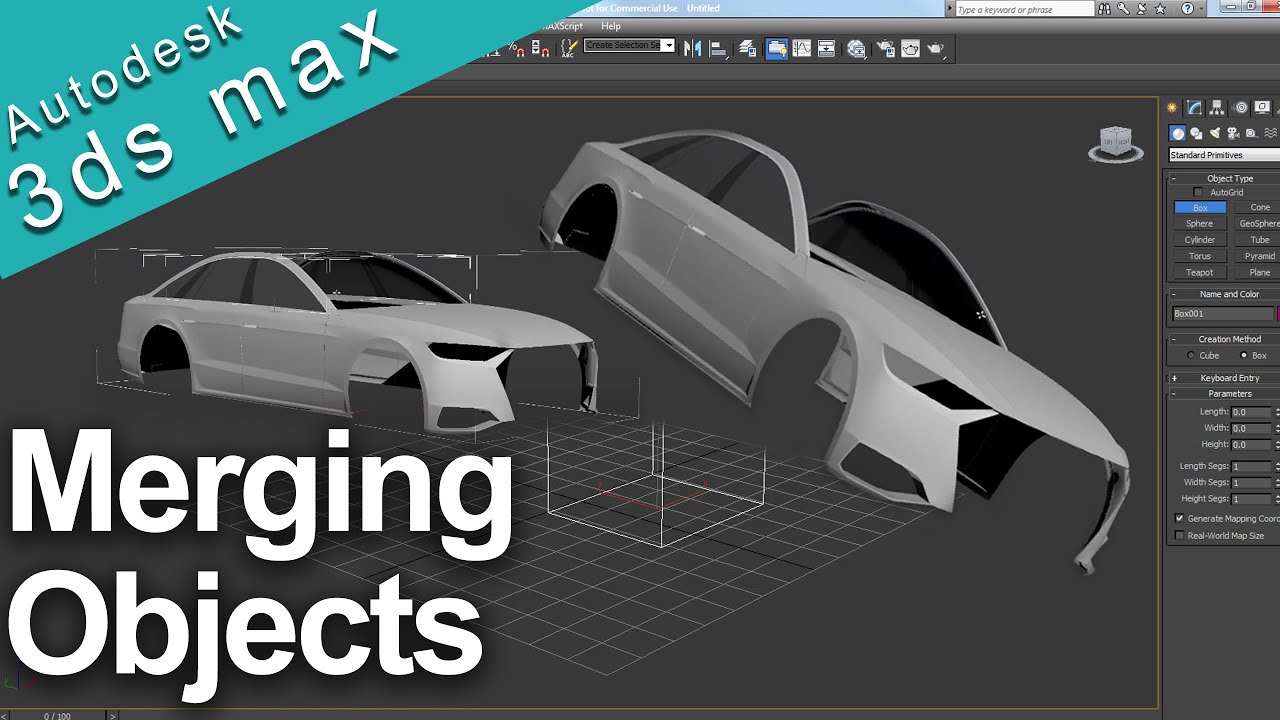 Tutorial How To Merge An Object In 3ds Max Youtube