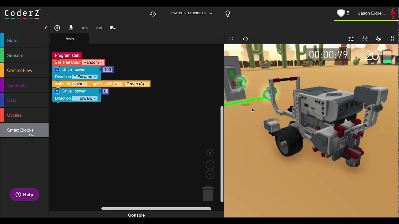 How To Control The Motor For The Control Arm In Coderz 101 Youtube