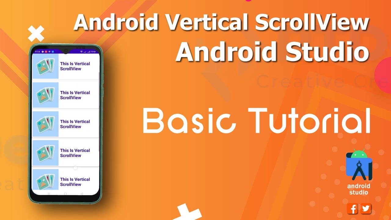 Android Virtical Scrollview Tutorial Example Android Studio Tutorial