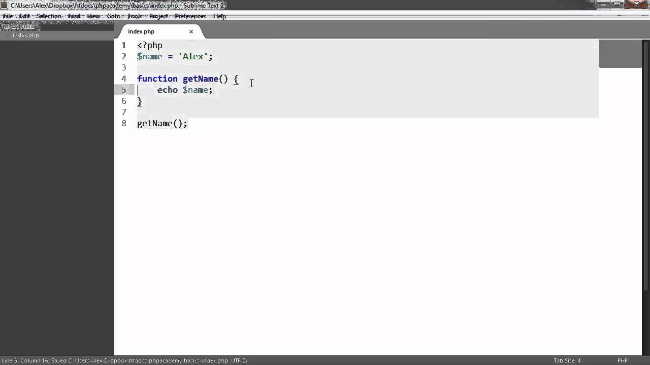 Learn Php Variable Scope Youtube