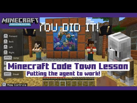 Minecraft Education Edition Code Town Puzzle Lesson Youtube