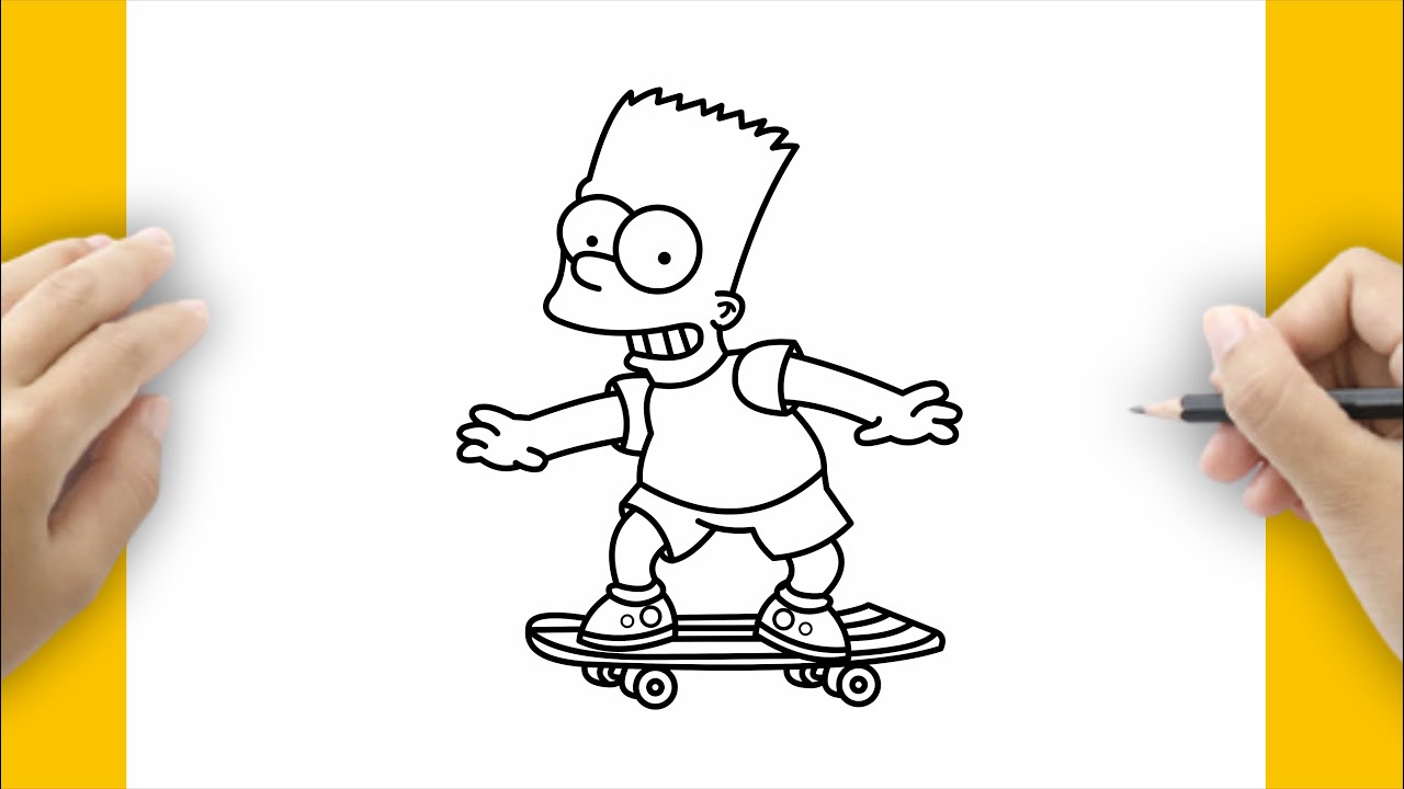 Dessin De Skateboard De Bart Simpson