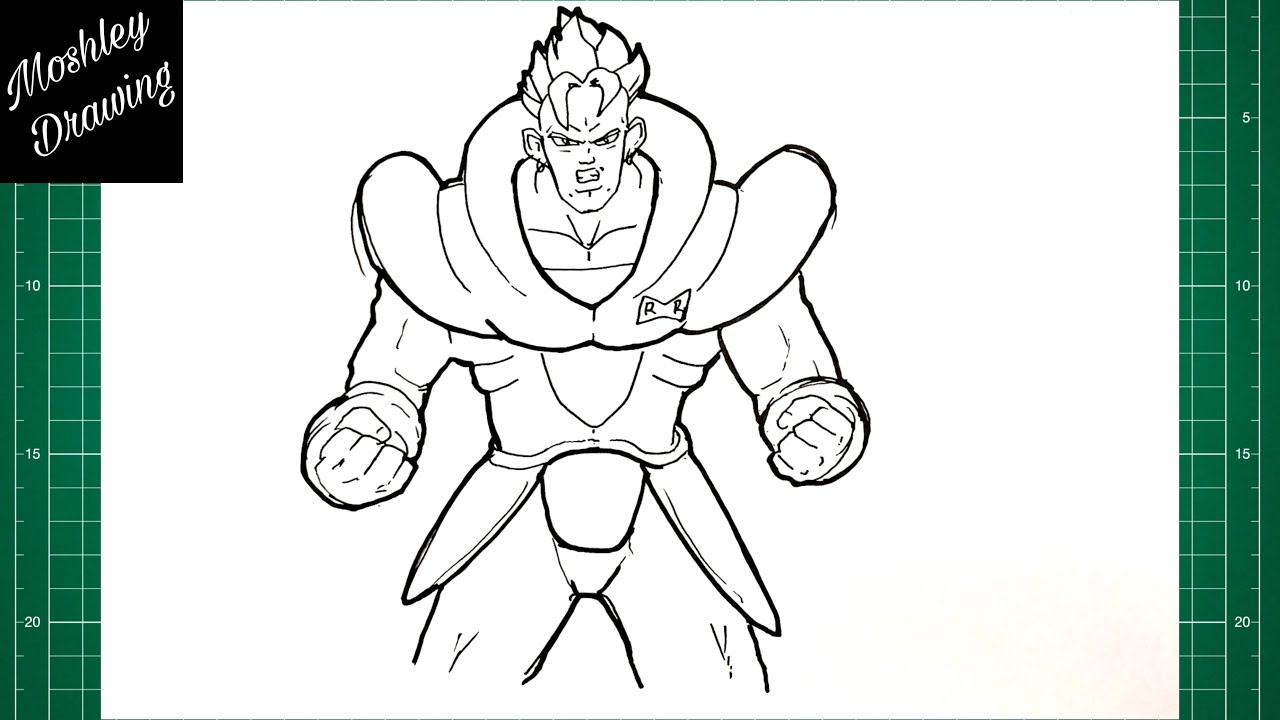 How To Draw Android 16 Dragon Ball Z Youtube