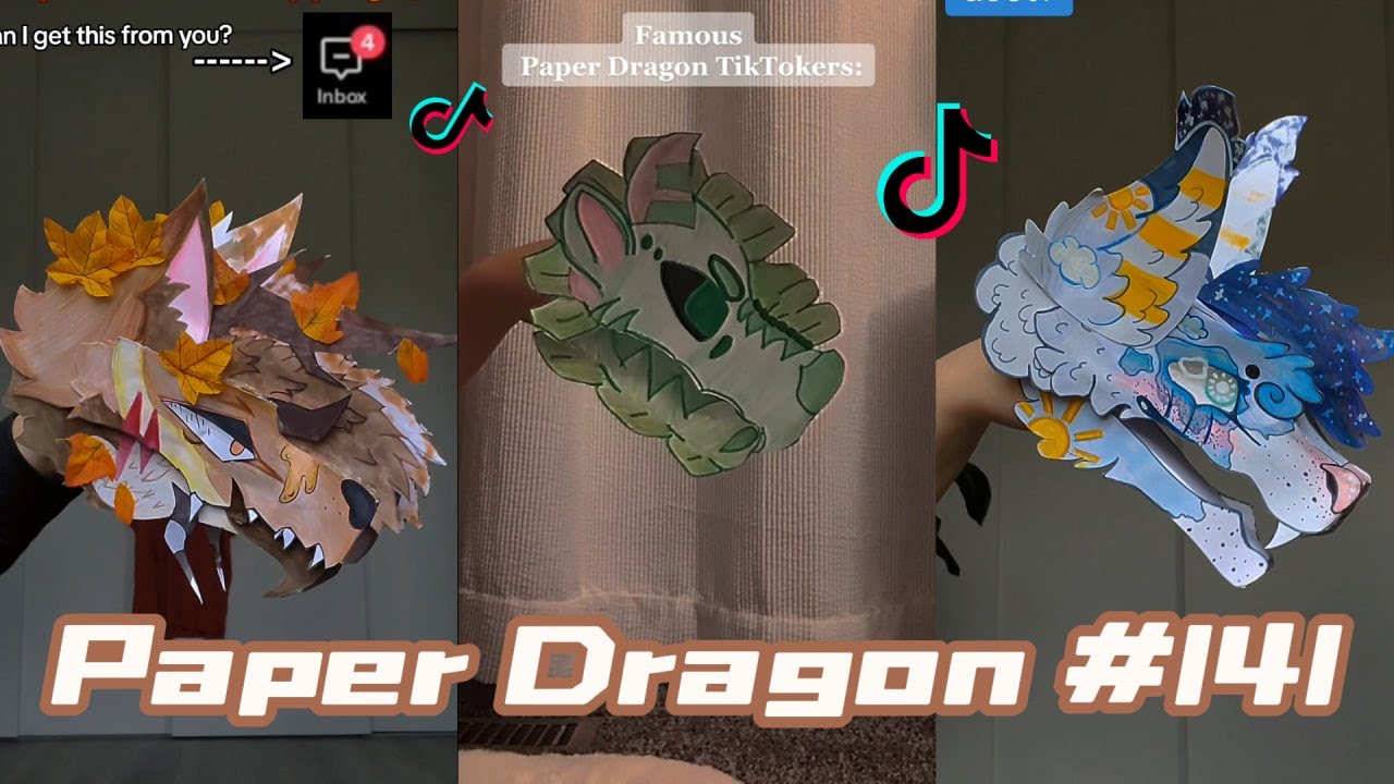 Dragon Puppet Crafts Paper Dragon Tiktok Compilation 141 Youtube
