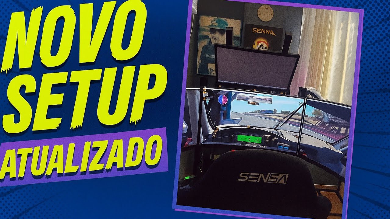 Simracing Atualização Setup Cockpit Base Volante Pedal Telas