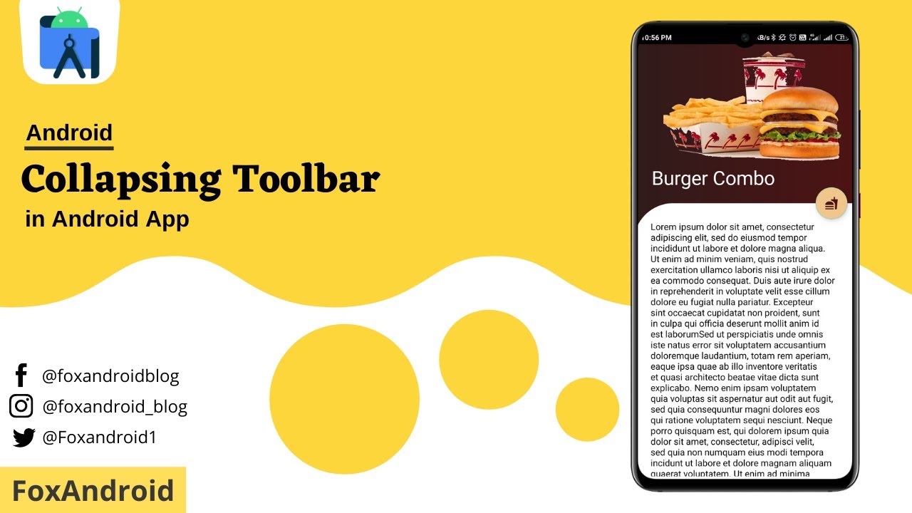 Collapsing Toolbar Android Studio Tutorial Android Ui Ux