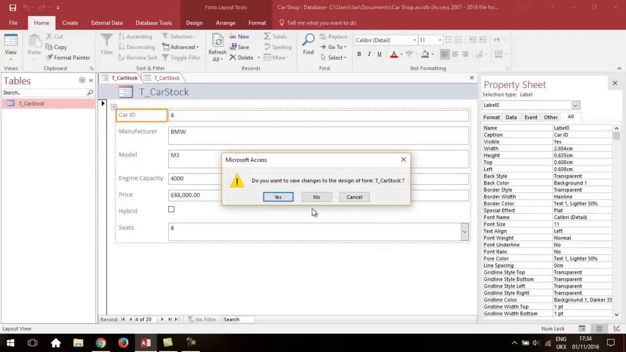 Ms Access 2016 Create Simple Database