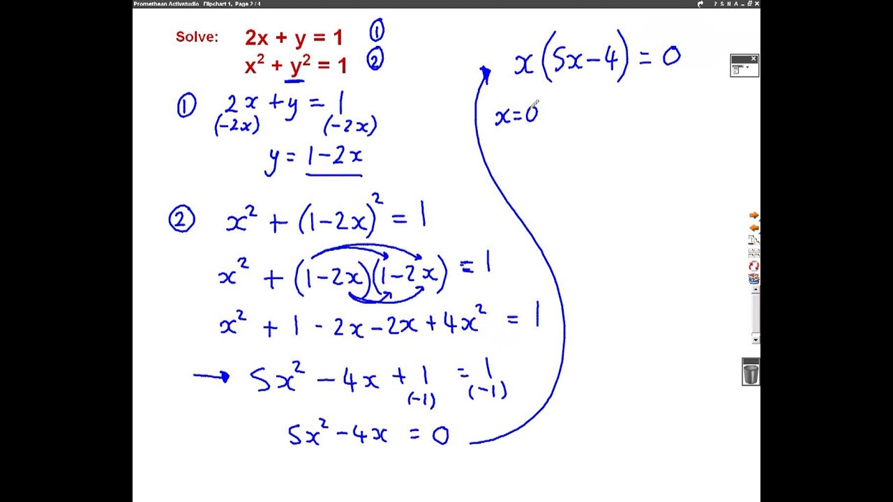 Harder Simultaneous Equations Mathscast Youtube