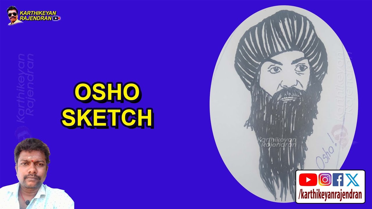 Osho Sketch Drawing Karthikeyanrajendran Youtube