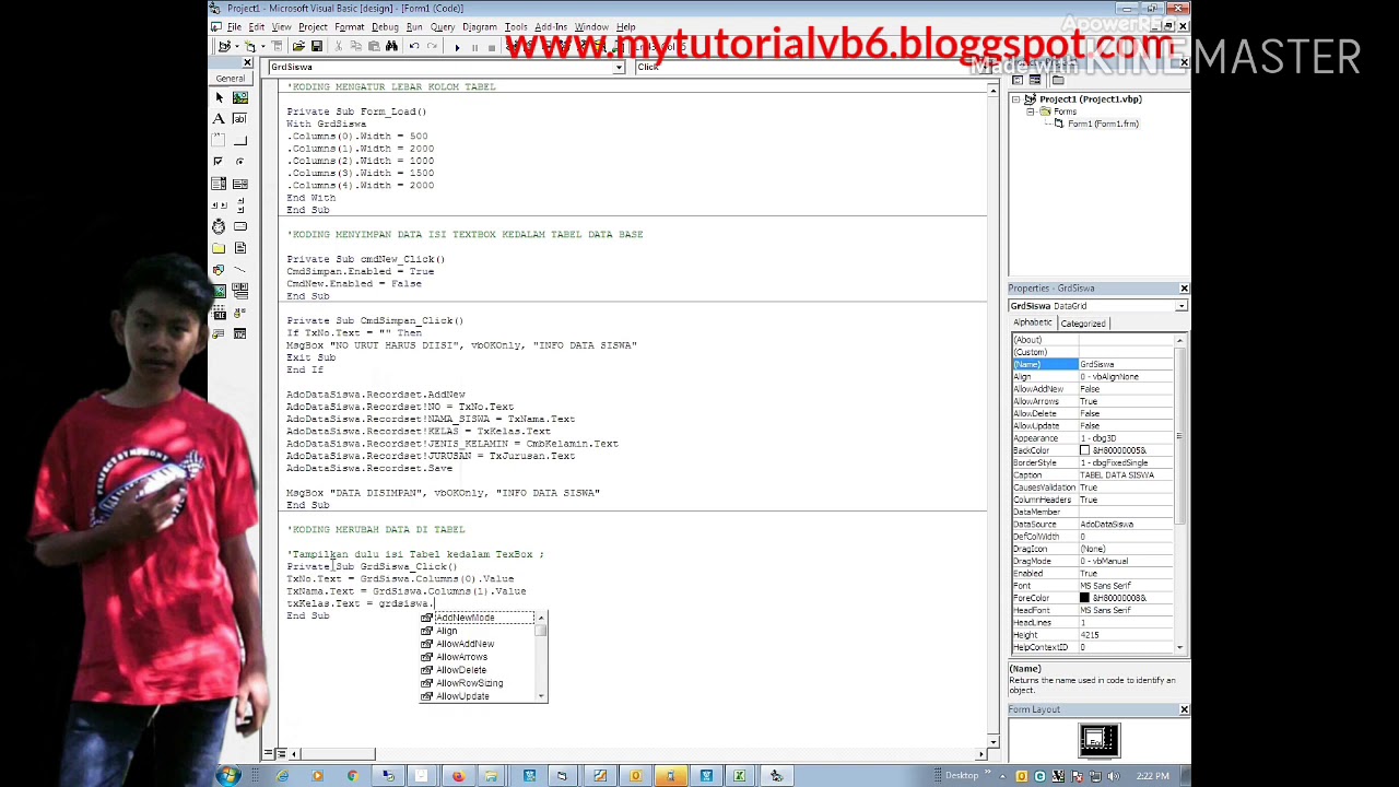 Tutorial Sederhana Koding Visual Basic 6 0 Youtube