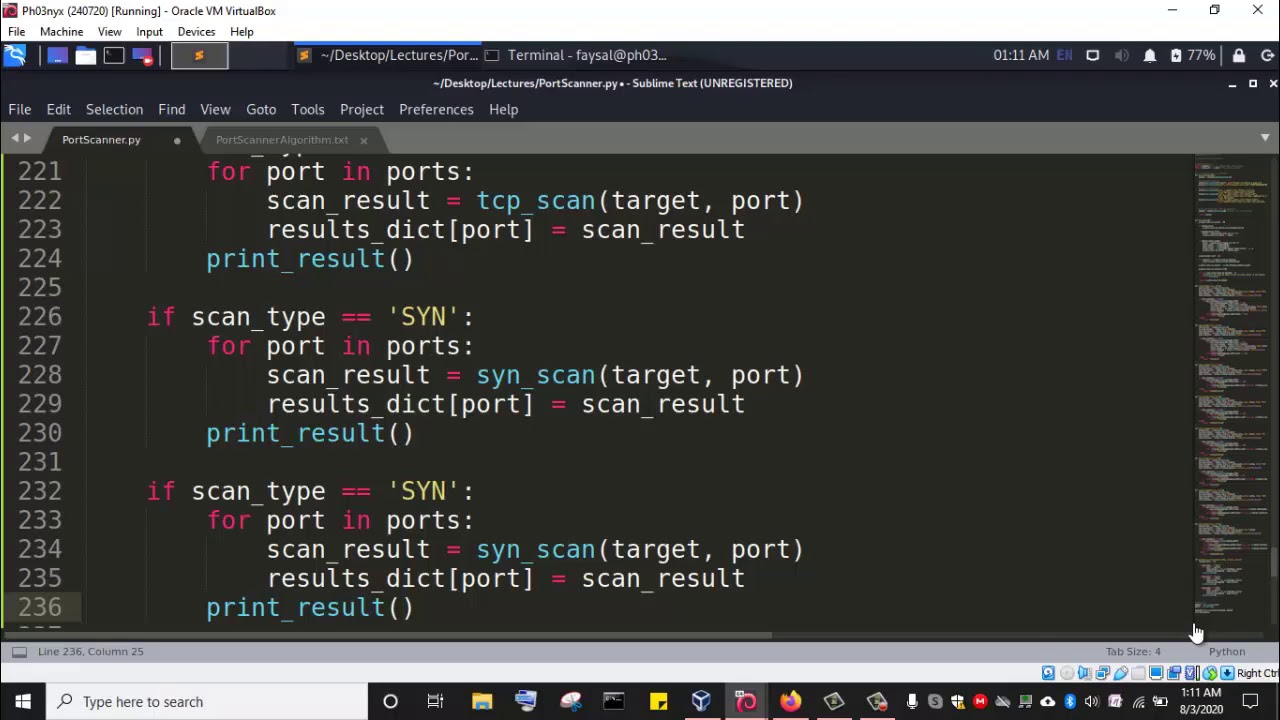 Malicious Python 3 Programming Port Scanner Specify Scan Type Youtube