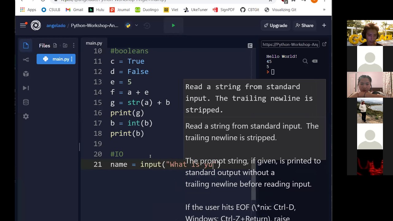 Python Workshop Youtube