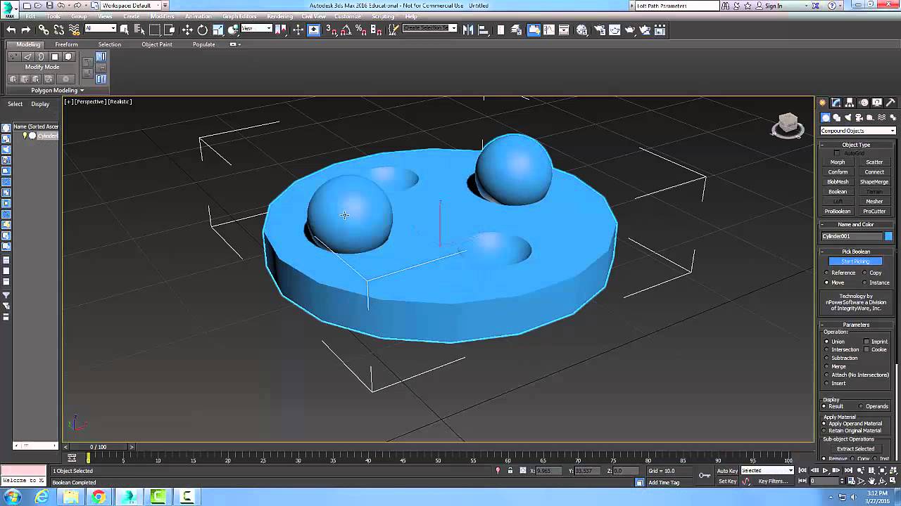 3ds Max 11 20 Compound Objects Proboolean Youtube