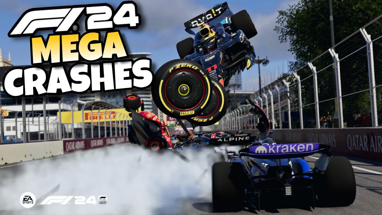 F1 24 Mega Crashes Youtube