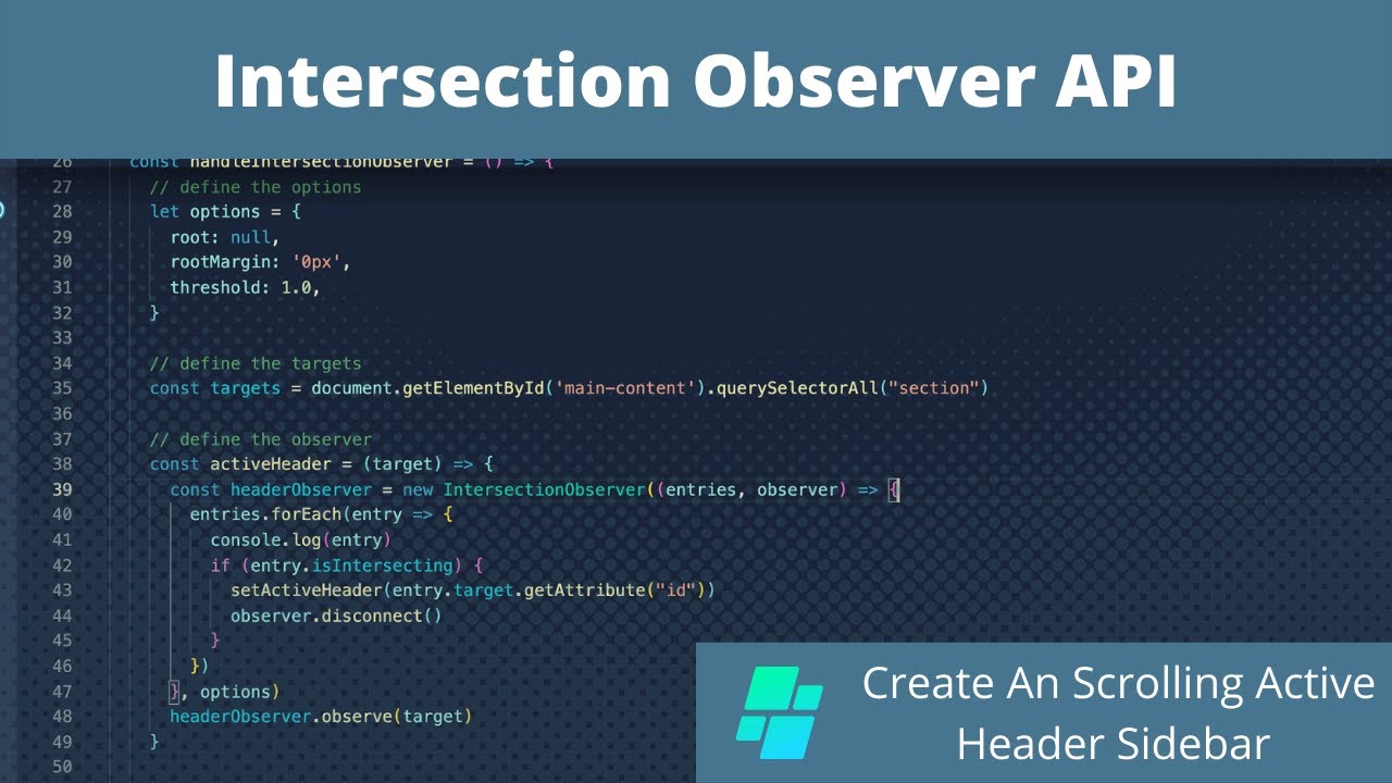 Intersection Observer Api A Quickstart Youtube
