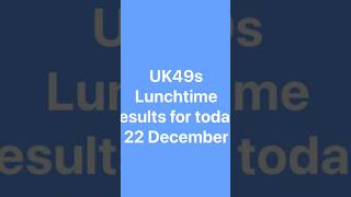 Uk49s Teatime Results For 23 December Uk49s Uklottery News Thunderball ...