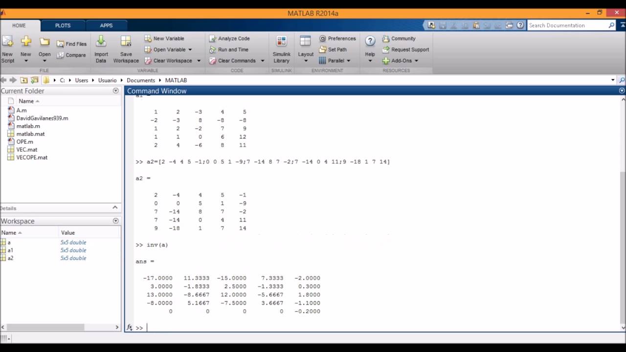 Tutorial Básico De Matlab Youtube