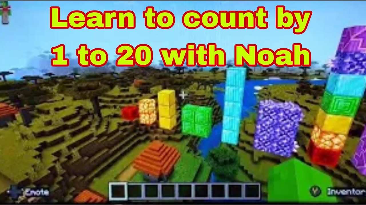 Learn To Count By 1 To 20 With Noah Minecraft Number Blocks Youtube