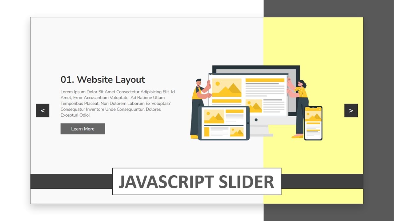 Animated Responsive Image Slider With Next And Previous Buttons Using