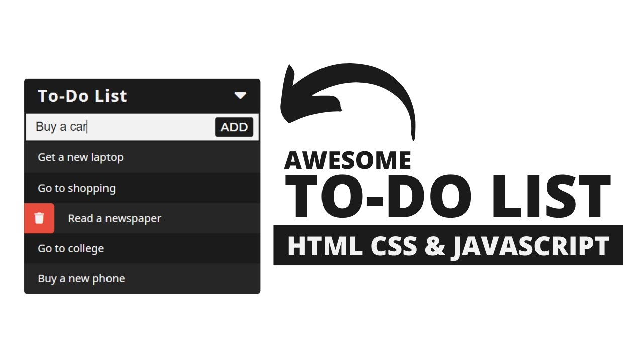 Minimal To Do List Using Html Css Javascript Codingnepal Youtube