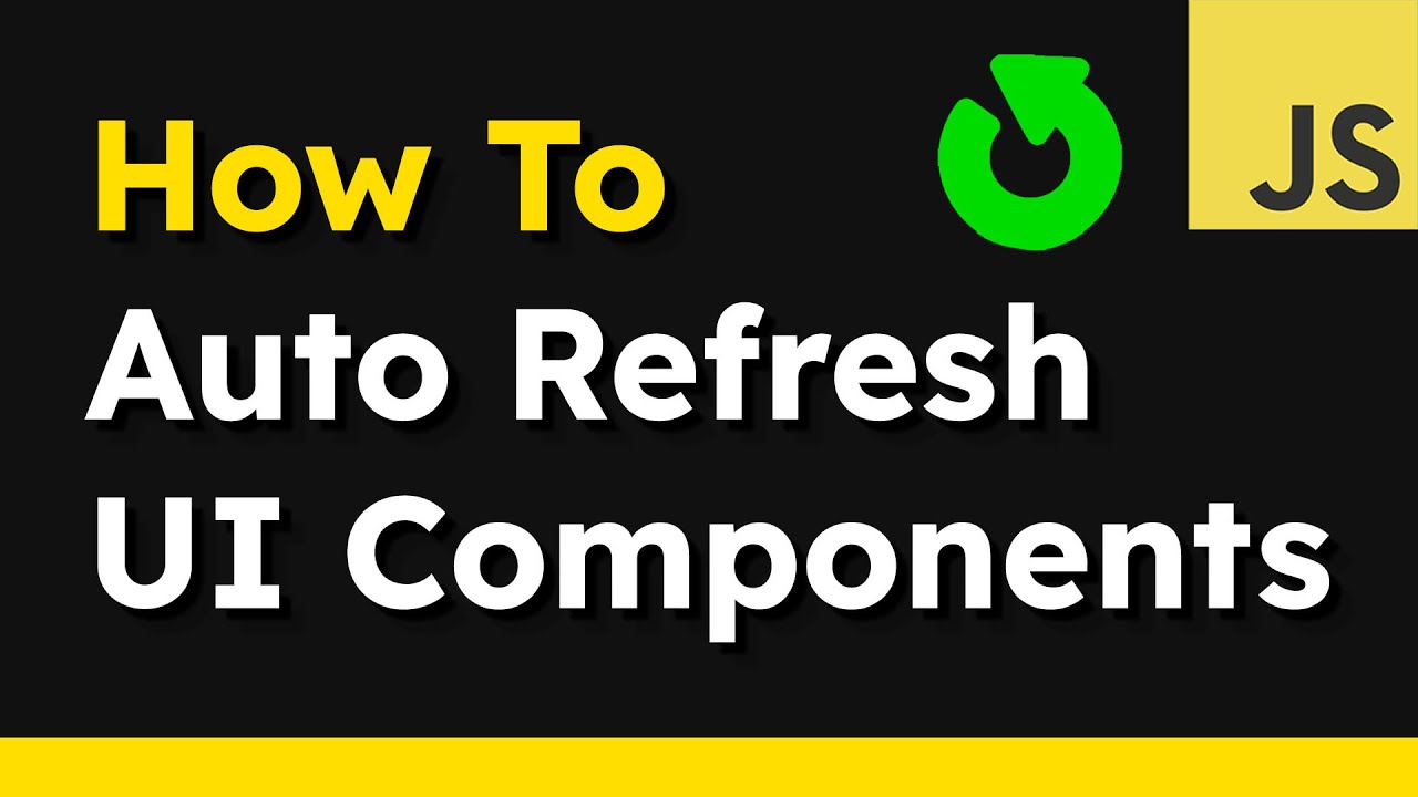 How To Auto Refresh Parts Of Your Website With Javascript Youtube
