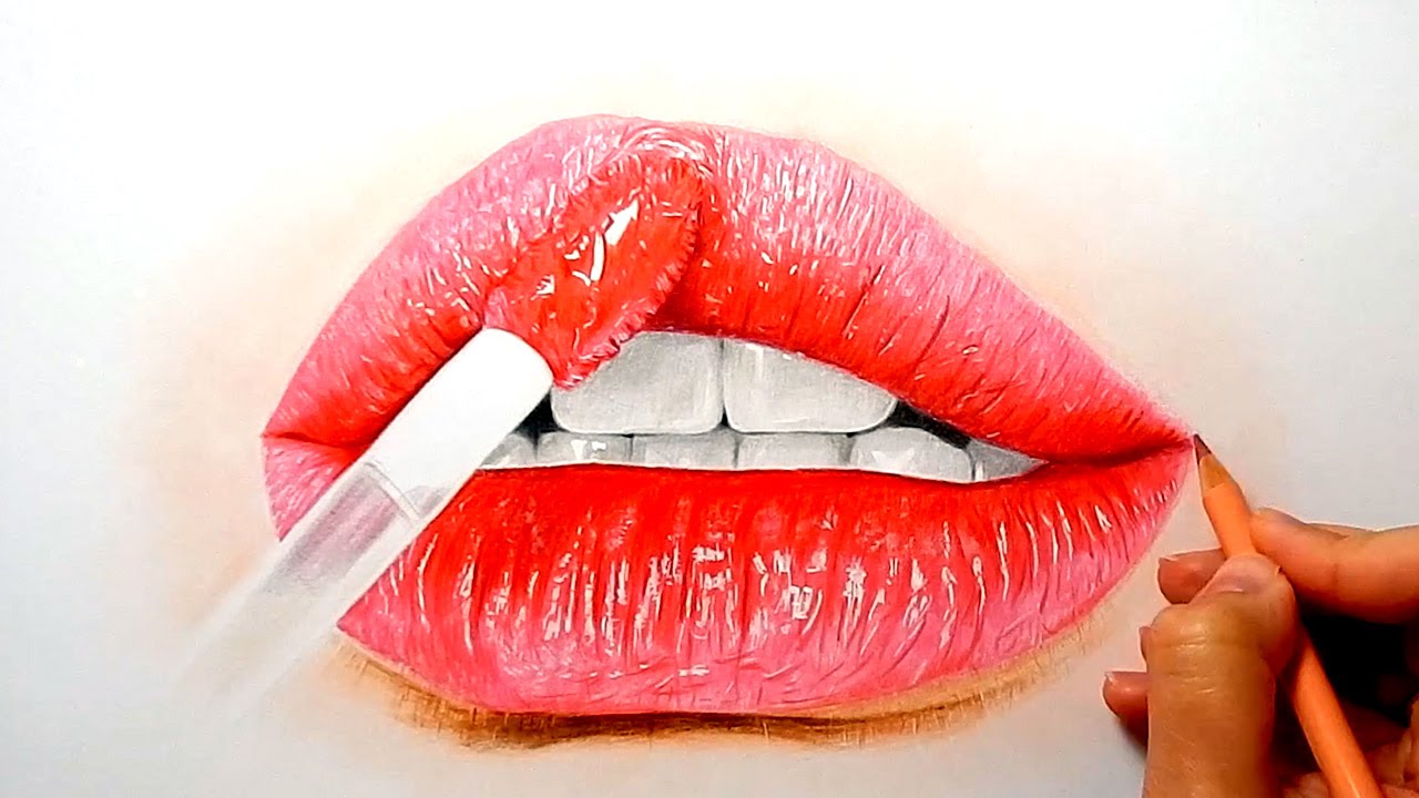 Lips Drawing Colored Pencil Lipstutorial Org