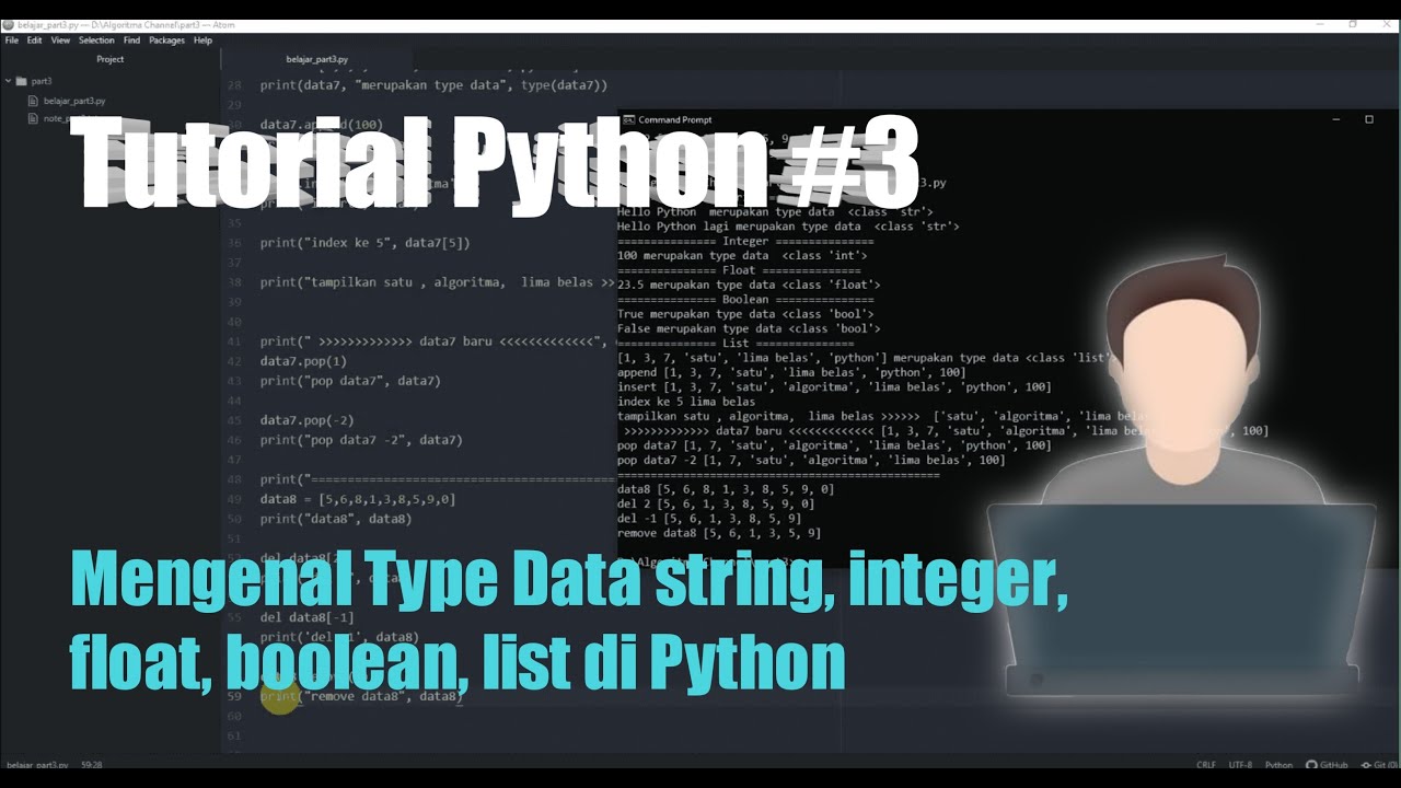 Tutorial Python Part 3 Mengenal Type Data String Integer Float