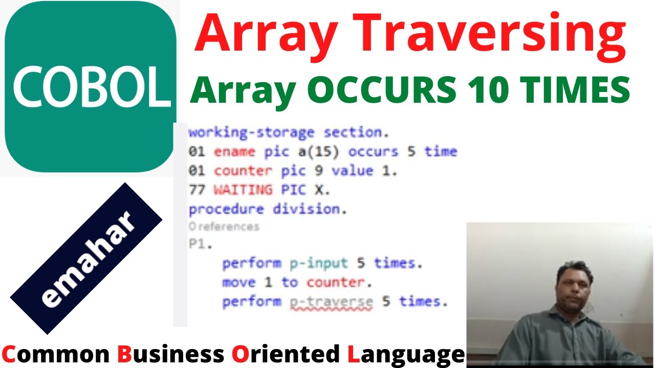 Array Traversing Cobol Youtube