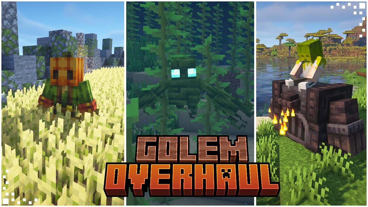 Golem Overhaul Minecraft Mod Showcase New Golems With New Mechanics
