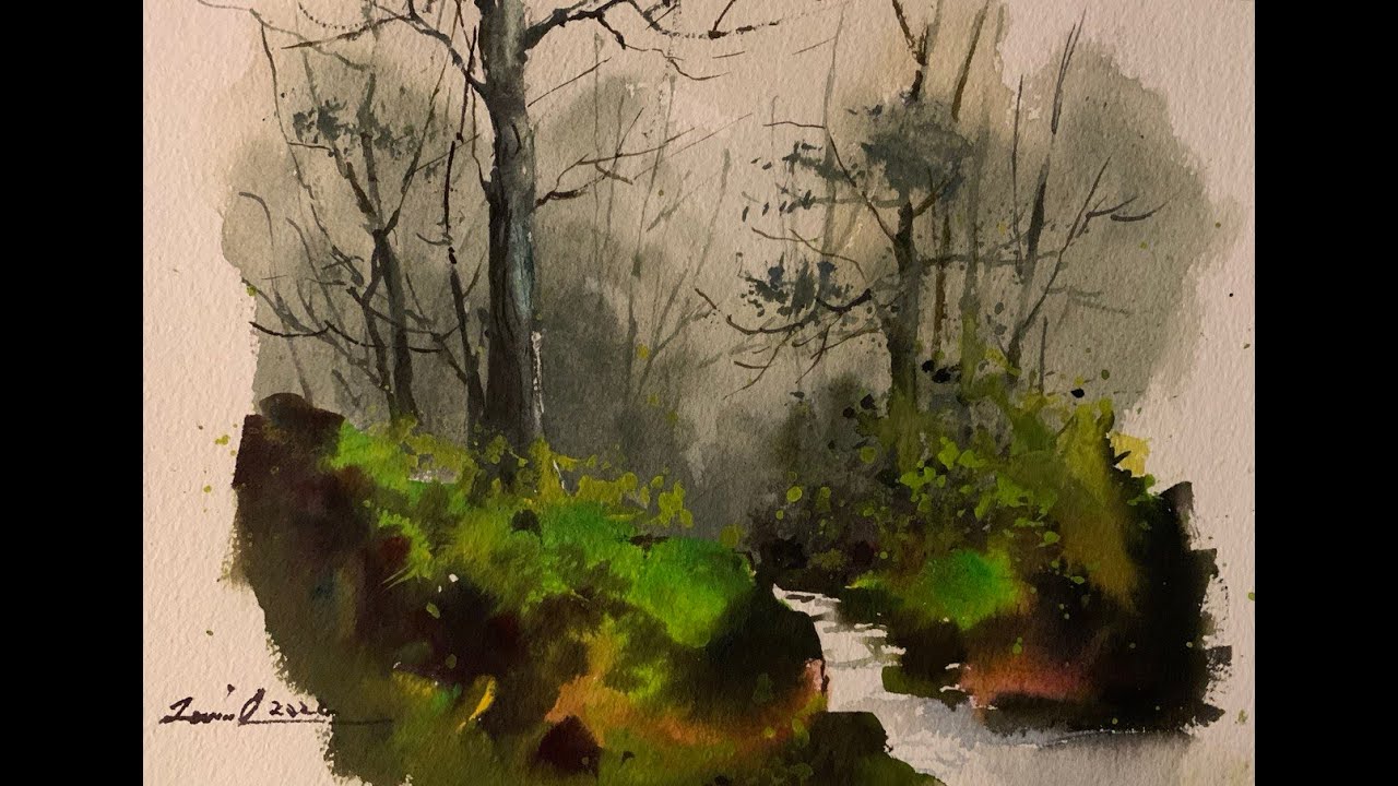 Watercolor Tutorial How To Paint Landscape Youtube