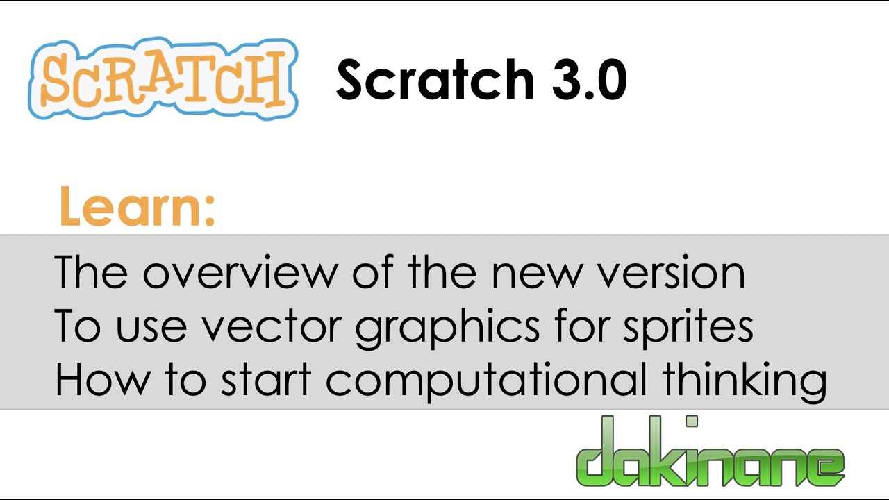 Scratch 3 Overview Computational Thinking Youtube