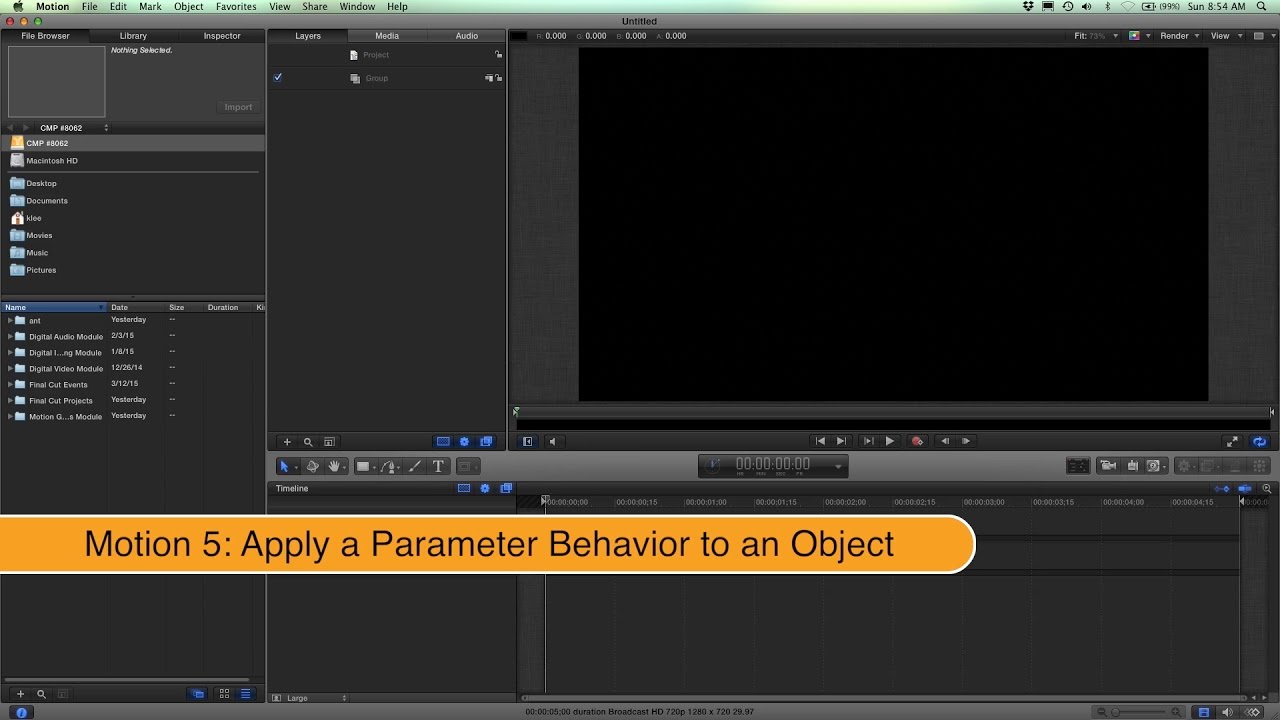 Motion5 Apply A Parameter Behavior To An Object Youtube