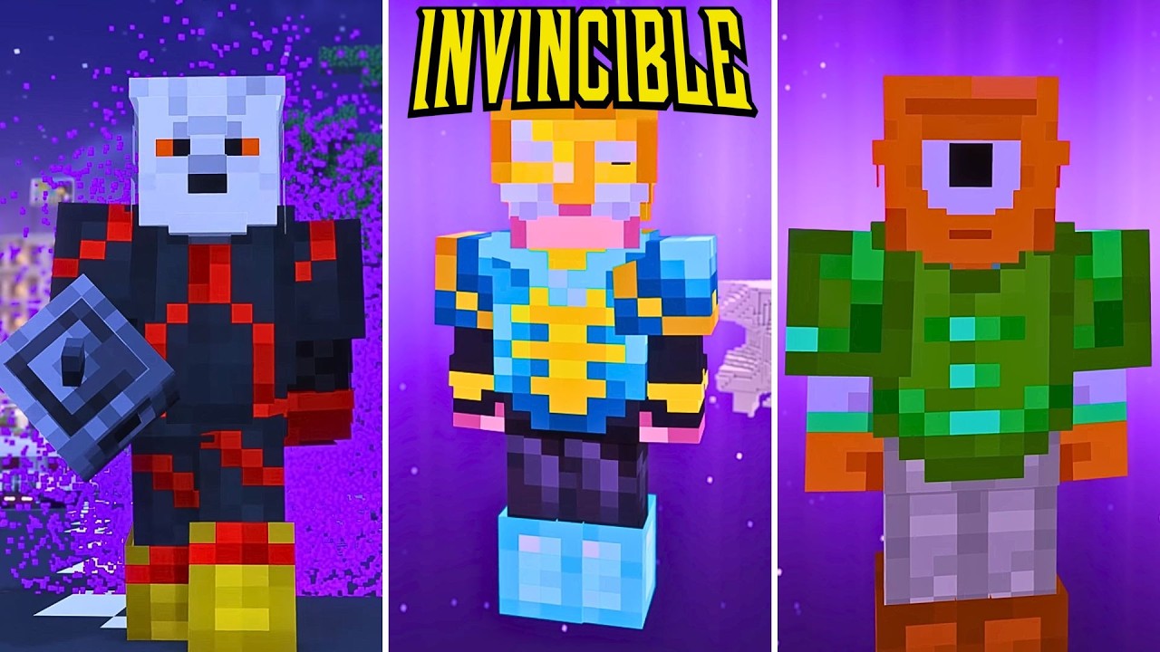 Every Invincible Character As Minecraft Armor Trim Youtube