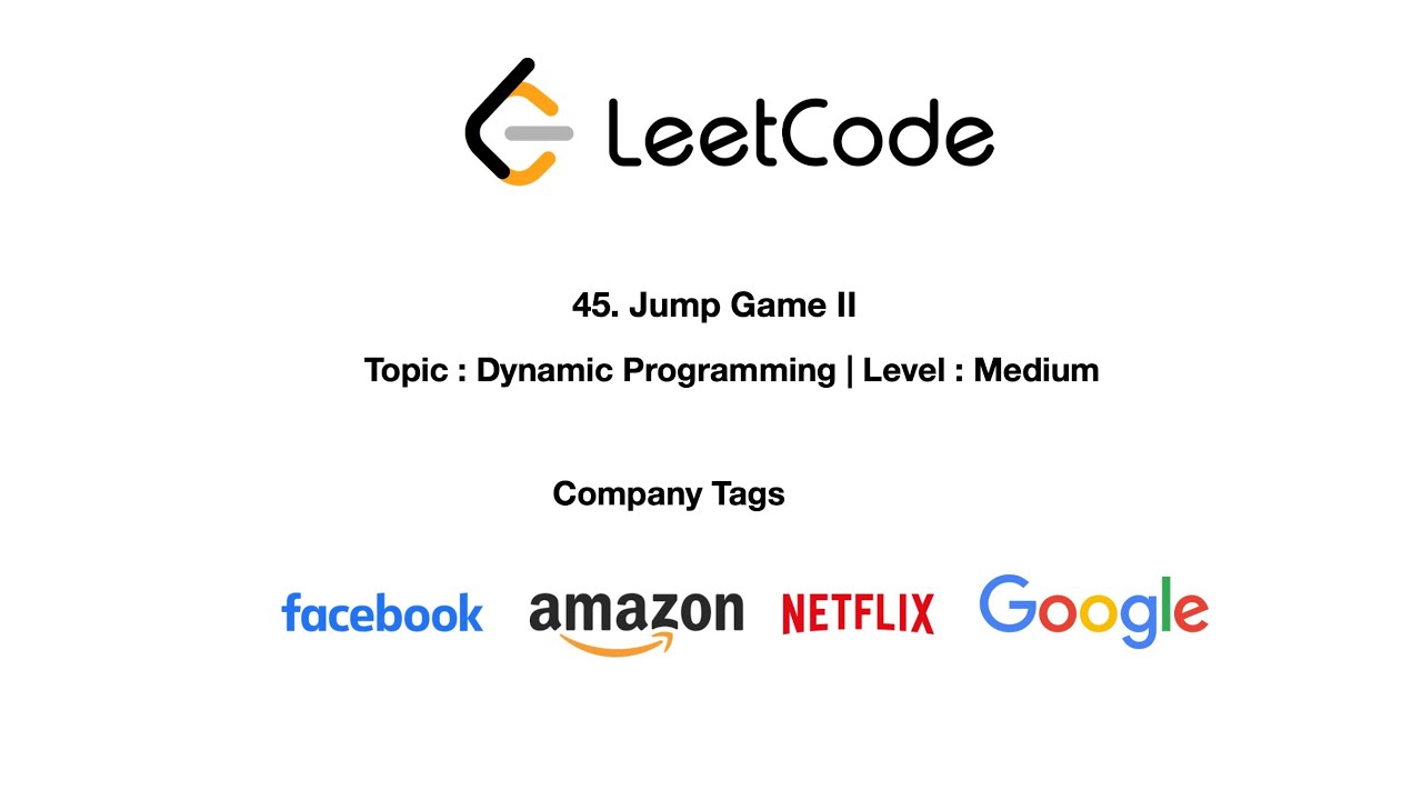 Leetcode 45 Jump Game Ii May Leetcoding Challenge 2021 Day 5