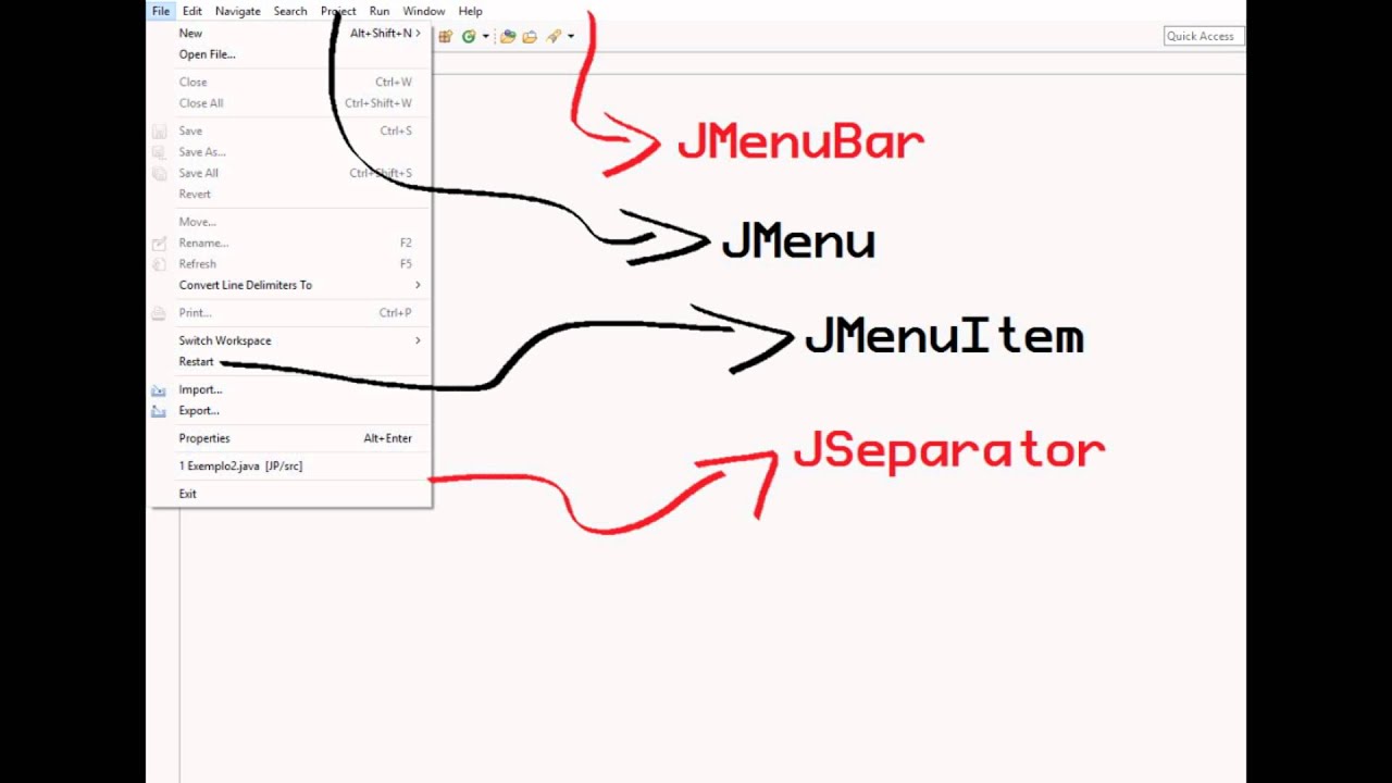 Barras E Menus Em Java Introdução Youtube