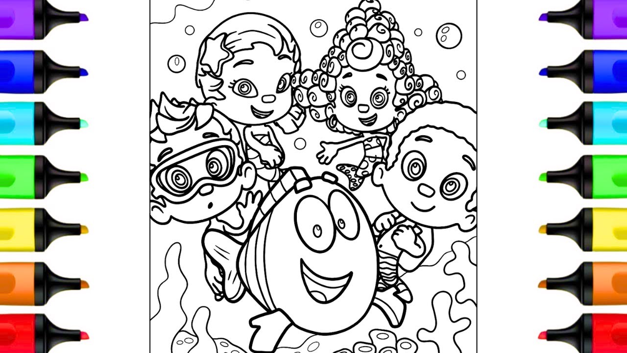 Nonny Bubble Guppies Coloring Pages 2025