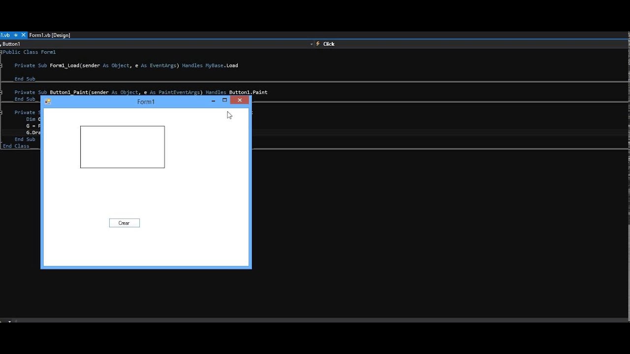 Metodo Drawrectangle Visual Basic Youtube