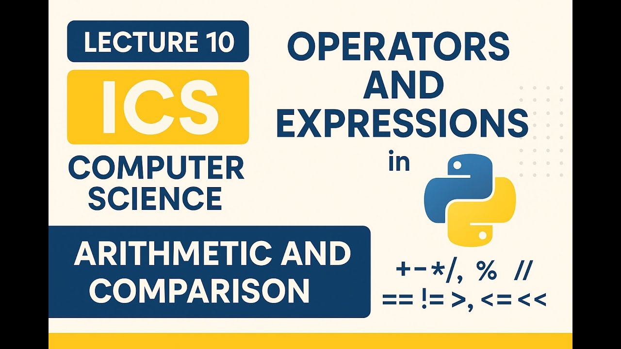 Lecture 10 Ics Part 1 Computer Science Python Operators