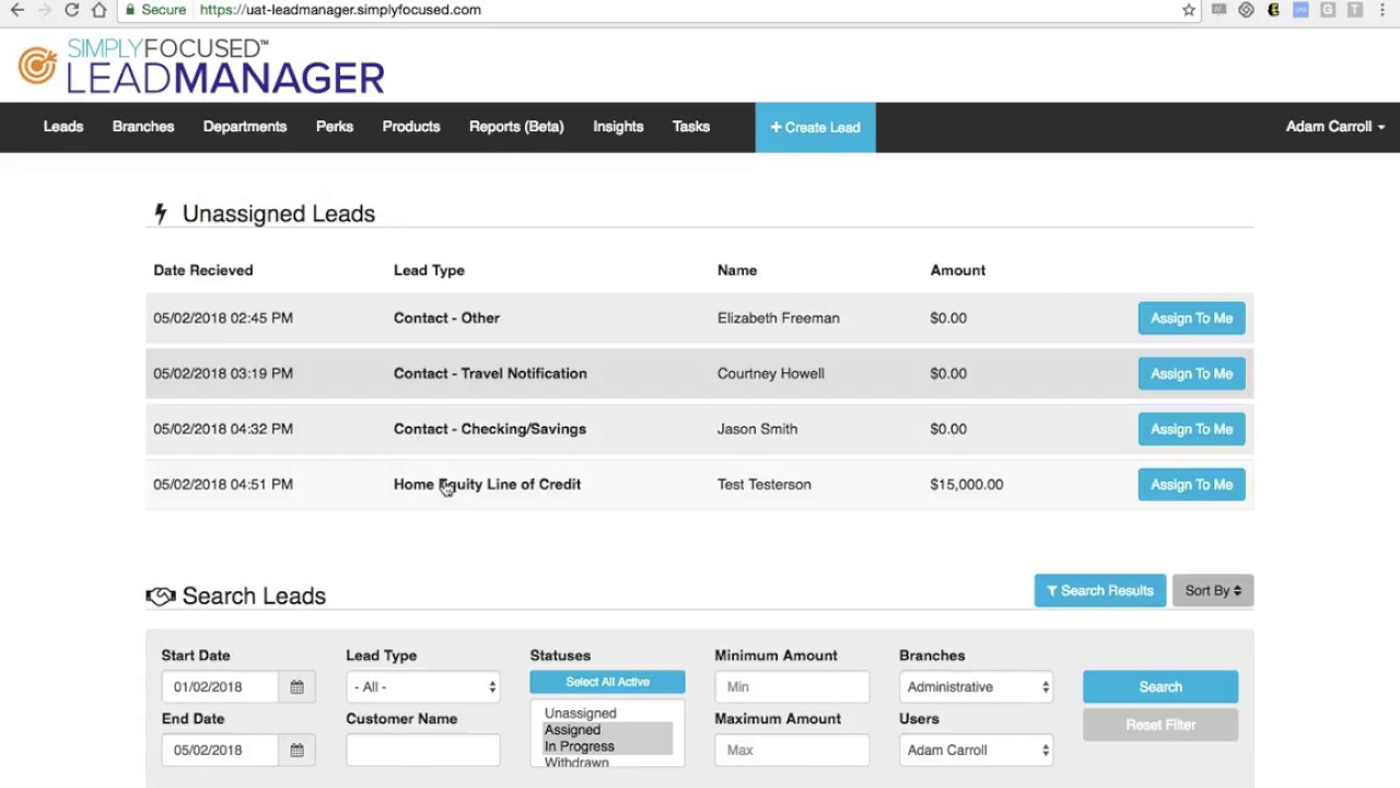 Lead Manager Demo Video 2 Youtube