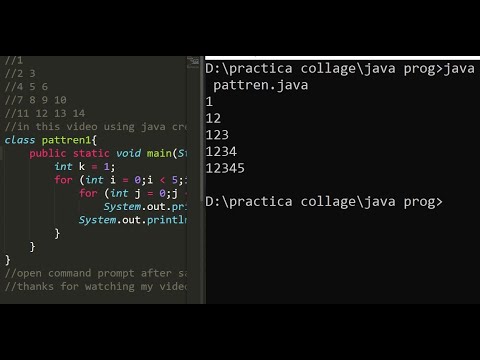 How To Create Pattern Program Using Java Youtube